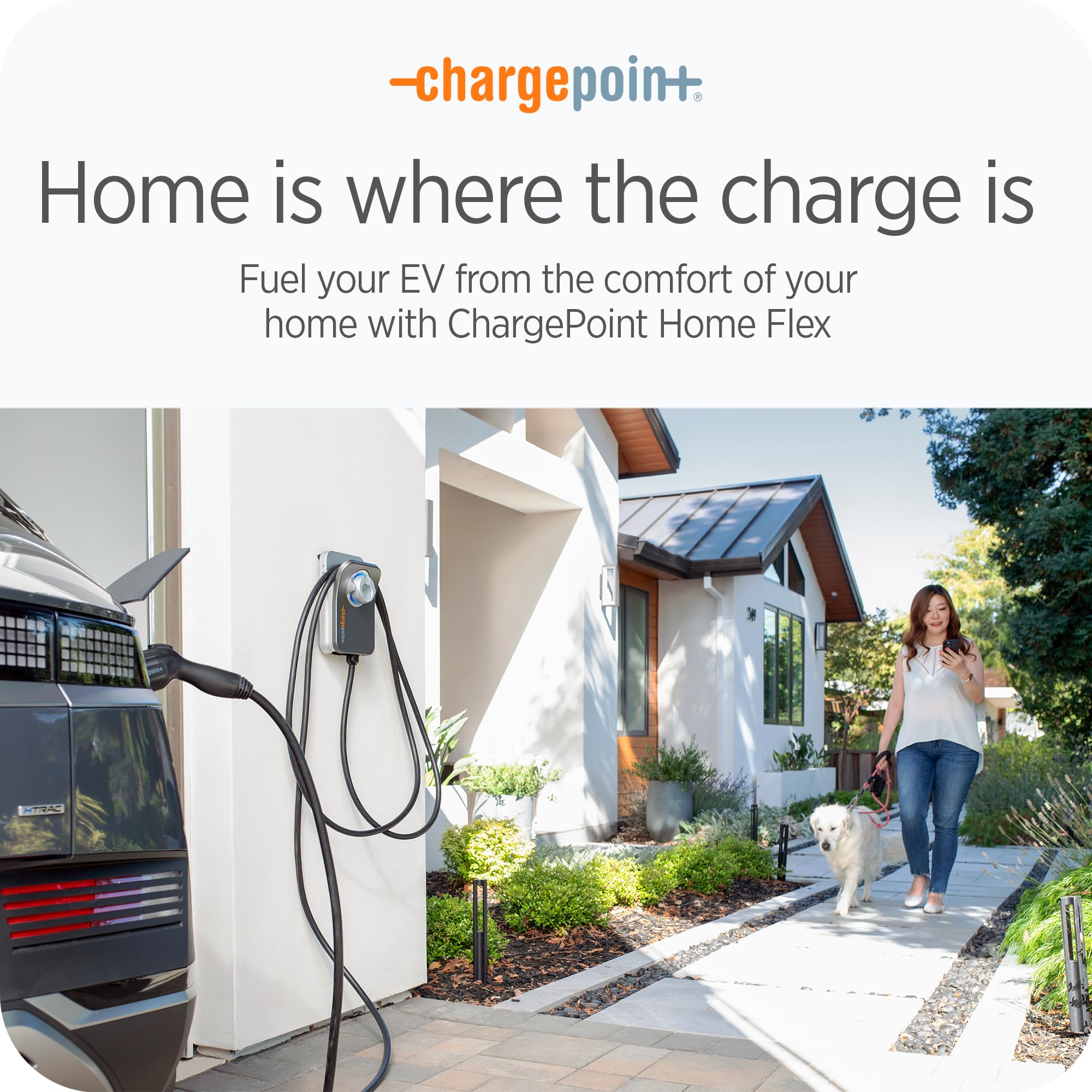 ChargePoint HomeFlex Level 2 EV Charger J1772, Hardwired Electric Car Charger