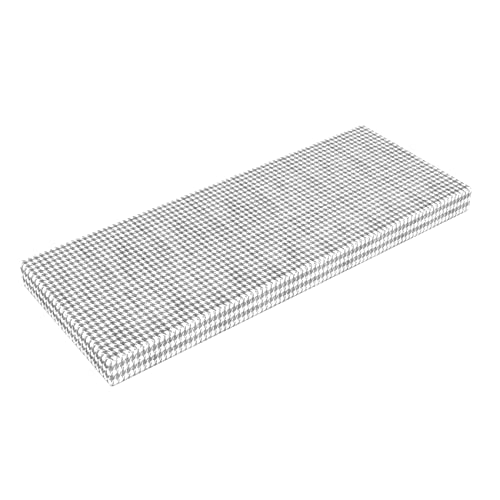 ROFIELTY Custom Outdoor Bench Cushion, Soft Bench Cushions for Outdoor Furniture, Durable Stain Resistant Outdoor Bench Seat Cushion, Window seat Cushions (Custom Size). (Square Gray, 36x14x2.5)