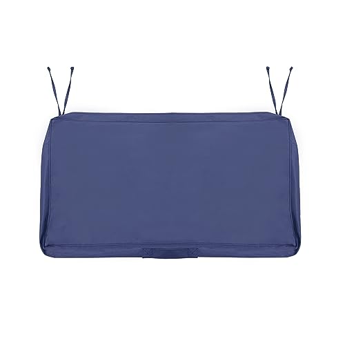 Faible Poisson Outdoor Cushion Covers, 36 x 18 Inch Water Resistant Bench Cushion Cover with Handle and Anti-Slip Straps Replacement Cushions Covers for Patio Backyard Furniture, Dark Blue