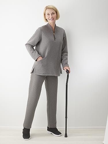 Women’s Easy Dressing Open Back Adaptive Half Zip Tracksuit Top - Wine 2XL