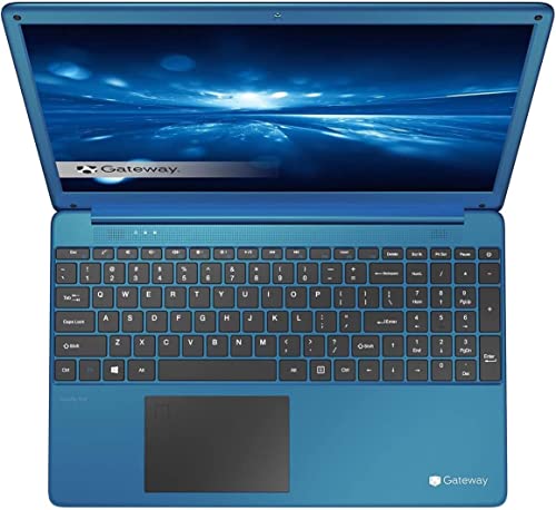 Gateway 15.6" Ultra Slim Notebook, FHD, Intel Core i3-1115G4, Dual Core, 8GB Memory, 256GB SSD, Tuned by THX, 1.0MP Webcam, HDMI, Fingerprint Scanner, Cortana, Windows 10 Home, Blue