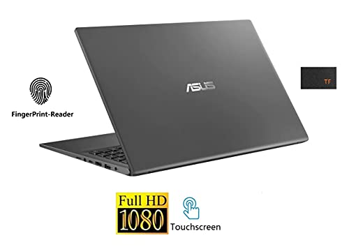 ASUS Newest Premium VivoBook Slim Laptop: 15.6" FHD Touch Display, 2-Core Intel i3-1005G1(Upto 3.4GHz), 4GB RAM, 128GB SSD, Intel UHD Graphics, Webcam, HDMI, FP-Reader, WiFi, Sonic Master, Win10S, TF