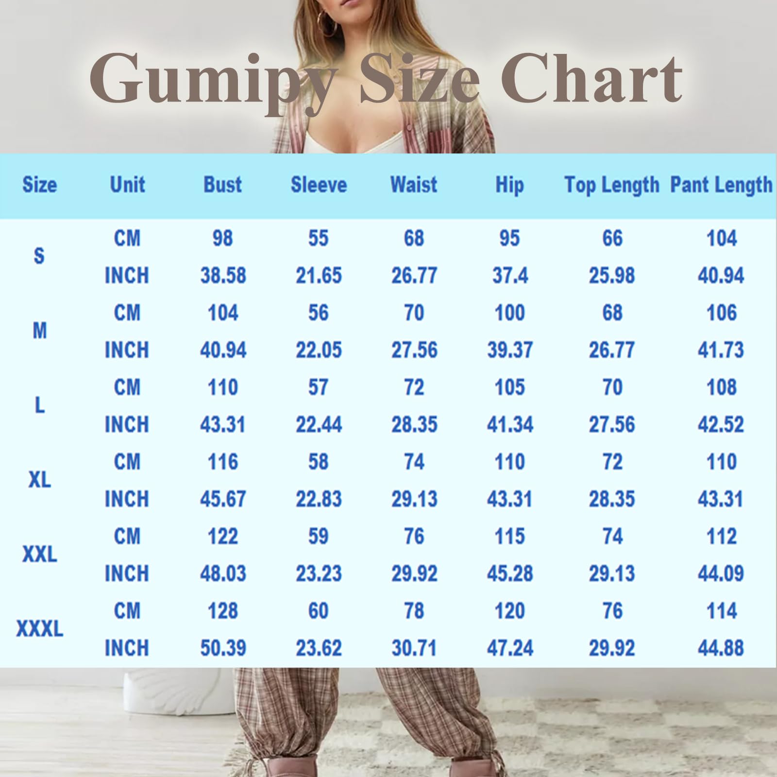 Womens Pajama Sets Spliced Pajama Top & Plaid Pajama Pants Long Sleeve Button Down Sleepwear Two-Piece Pj Set with Pockets Soft Plus Size Matching Christmas Pajamas Cotton Lounge Sets Nightwear