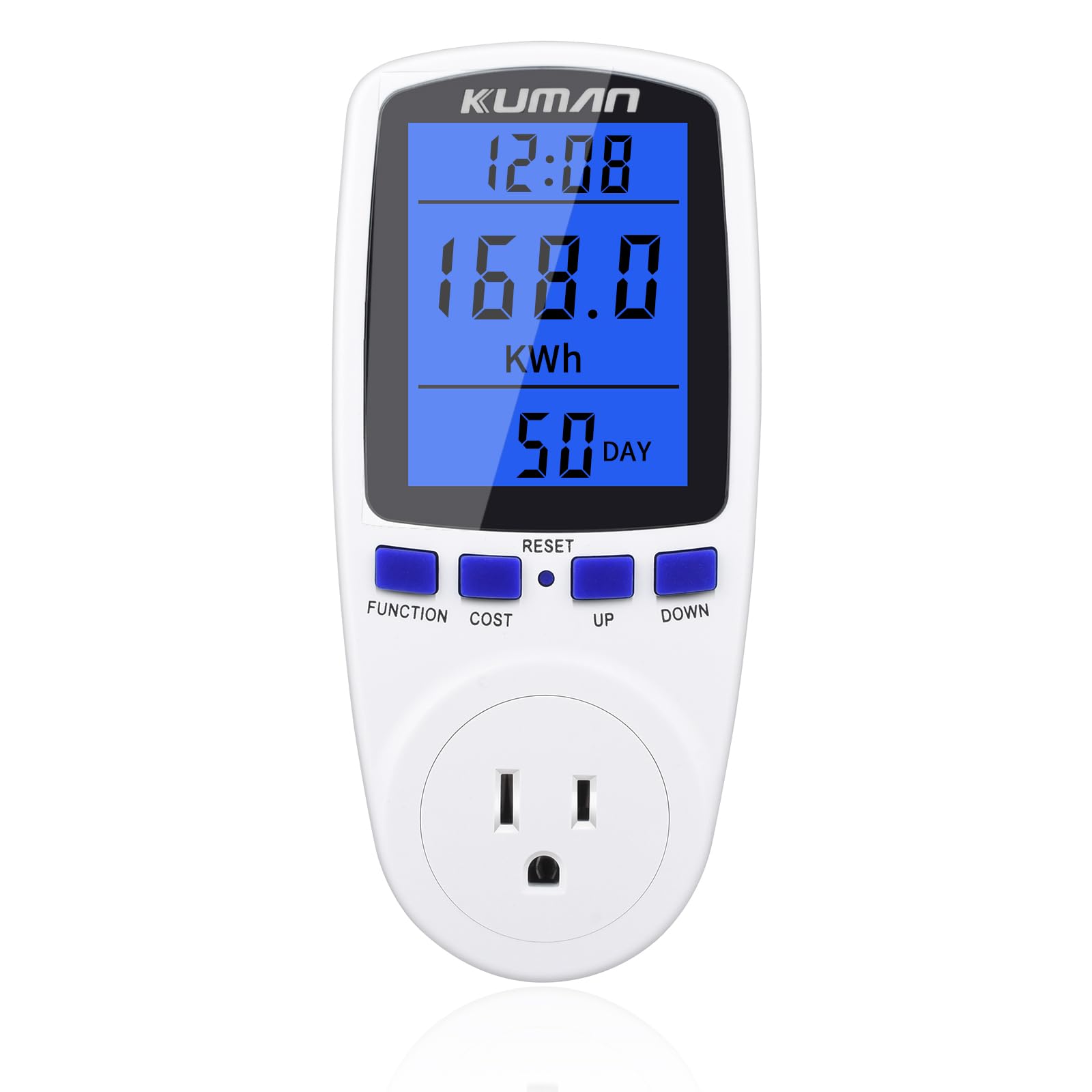 Upgraded Watt Meter, Home Electricity Usage Monitor, Plug-in Socket Power Meter, Power Watt Voltage Amps Meter Tester, Overload Protection