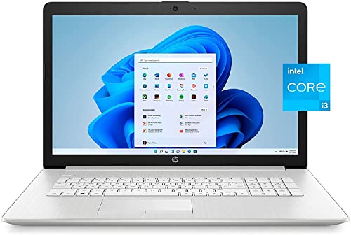 HP 17 Laptop, 11th Gen Intel Core i3-1115G4, 8 GB RAM, 256 GB SSD, 17.3-inch Full HD (1920 x 1080) IPS Display, Windows 11 Home, 802.11ac, Bluetooth, HDMI, Long Battery Life, W/ Silmarils Accessories