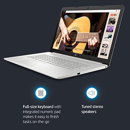 HP 17 Laptop, 11th Gen Intel Core i3-1115G4, 8 GB RAM, 256 GB SSD, 17.3-inch Full HD (1920 x 1080) IPS Display, Windows 11 Home, 802.11ac, Bluetooth, HDMI, Long Battery Life, W/ Silmarils Accessories