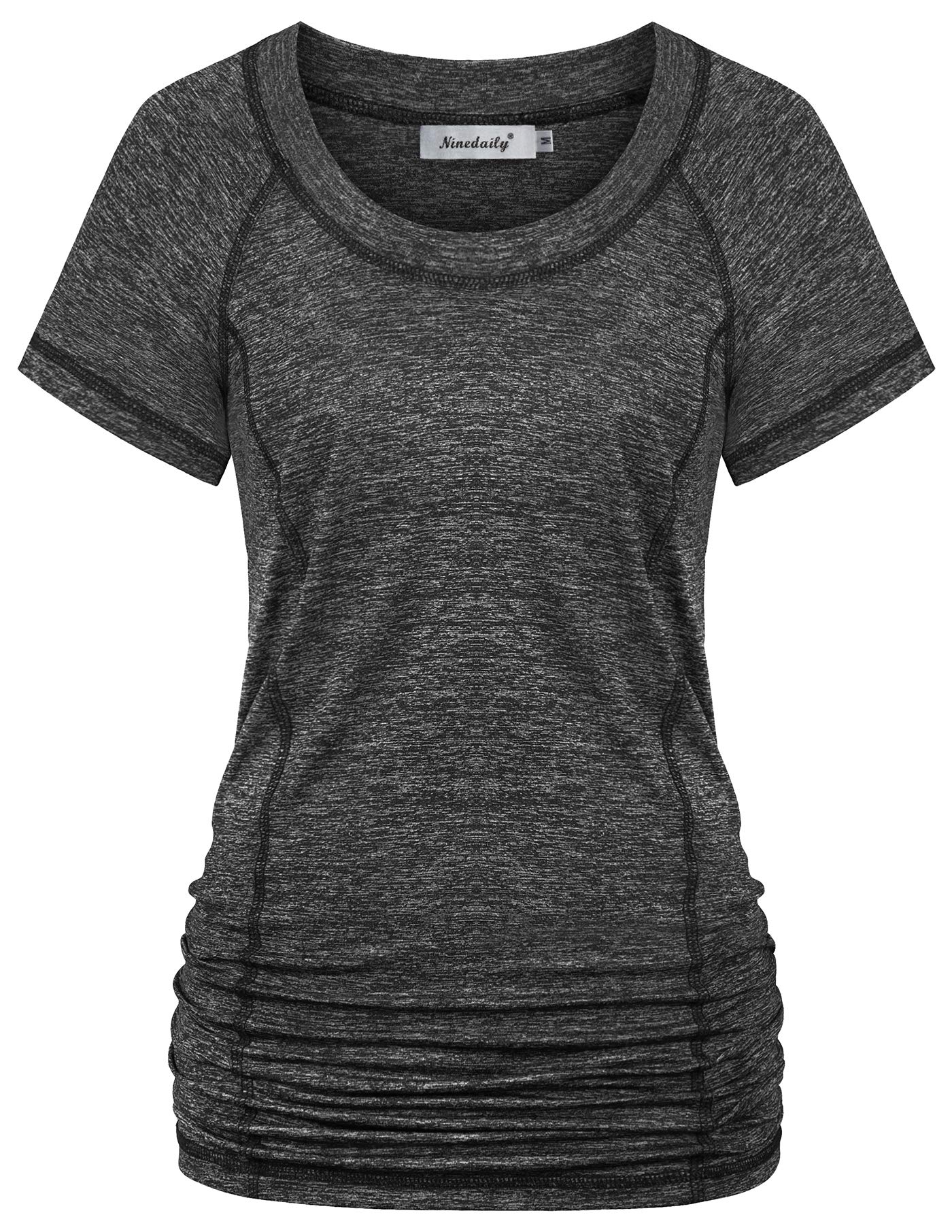 Ninedaily Running Tops for Women,Petite Size Performance Round Neck Open Back Kayaking Tennis Golf Football Team Uniform Camping Cycling Underwear Surfing Shirts Black Size Small