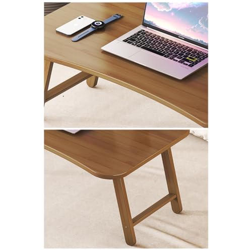 SanzIa Foldable Bamboo Coffee Table, Japanese Tatami Low Table, Portable Bay Window Table, Living Room Tea Table, No Assembly Required (Color : A, Size : 57 * 44 * 23cm)