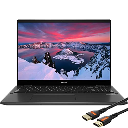 ASUS Chromebook Flip Touchscreen Laptop 2in1, 16" WUXGA IPS Display, 12th Gen Intel Core i3-1215U, 8GB RAM, 128GB SSD, WiFi 6, Thunderbolt 4, USB Type-C, Chrome OS, Webcam, HDMI Cable