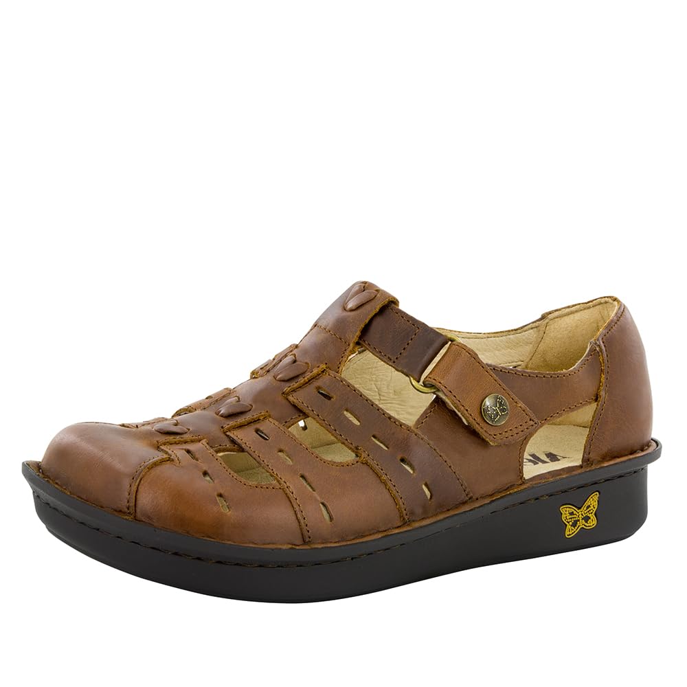 Alegria Women's Pesca Fisherman Leather Sandal Tawny 11.5-12 M US