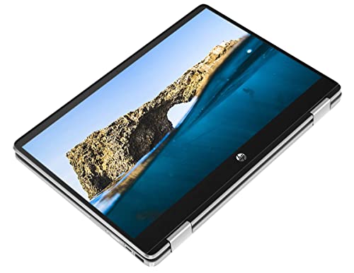 2022 HP Convertible 2-in-1 Chromebook, 14" FHD IPS Touchscreen, Intel Processor up to 3.28GHz, 8GB Ram, 128GB SSD, Super-Fast 6th Gen WiFi, Chrome OS(Renewed) (Silver)
