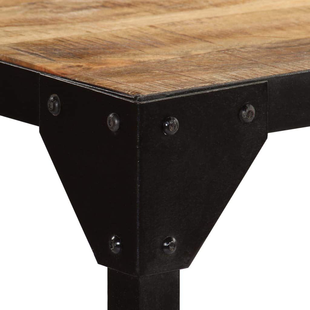 Dining Table,Retro Bar Table,Laptop Computer Desk,Kitchen Home Furniture,Indoor Bar,Rectangle Coffe Table,Very Practical Dinner Party, Study, Office Work, Solid Rough Mango Wood and Steel 47.2"