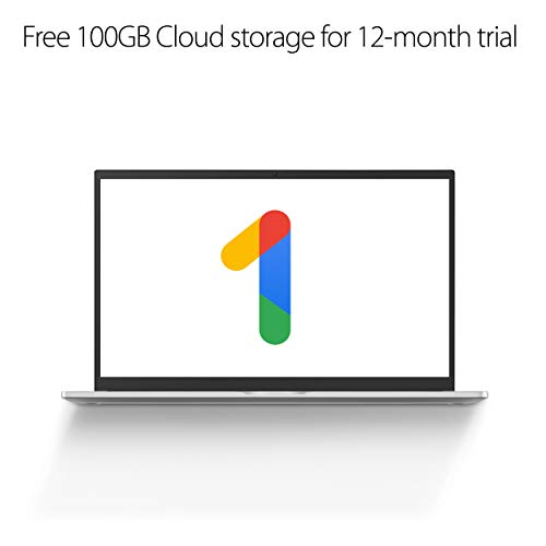 ASUS Chromebook C425 Clamshell Laptop, 14" FHD 4-Way NanoEdge, Intel Core m3-8100Y Processor, 8GB RAM, 64GB eMMC Storage, Backlit KB, Silver, Chrome OS, C425TA-DH384