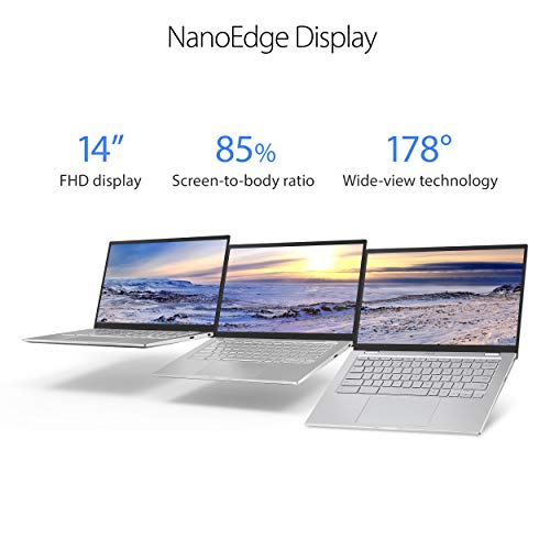ASUS Chromebook C425 Clamshell Laptop, 14" FHD 4-Way NanoEdge, Intel Core m3-8100Y Processor, 8GB RAM, 64GB eMMC Storage, Backlit KB, Silver, Chrome OS, C425TA-DH384