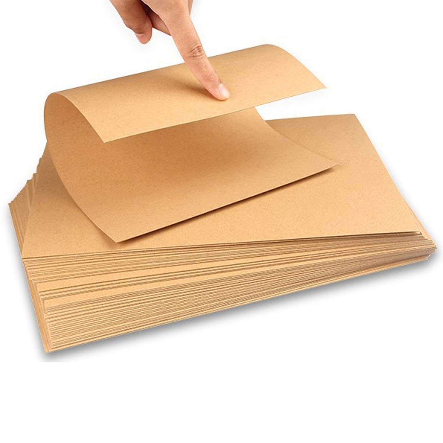 50 Sheets, Brown Kraft Cardstock-Brown Kraft Paper Card A4 200gsm Card Stock Printer Paper for Invitations, Menus, Crafts, DIY Cards