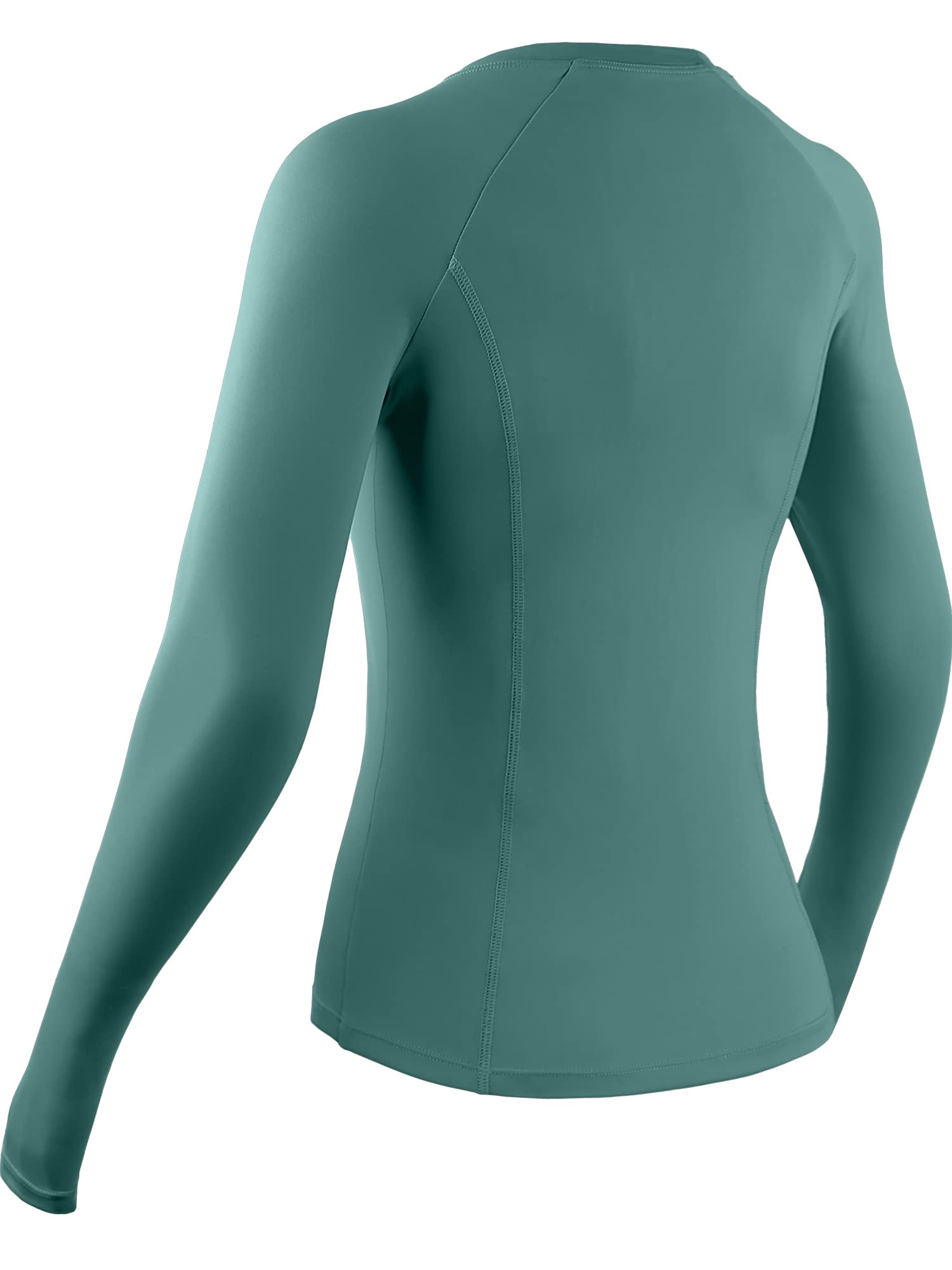 CADMUS Women's 3 Pack Compression Shirts Long Sleeve Yoga Athletic Running T Shirt,Black, Grey, Dark Green,X-Large