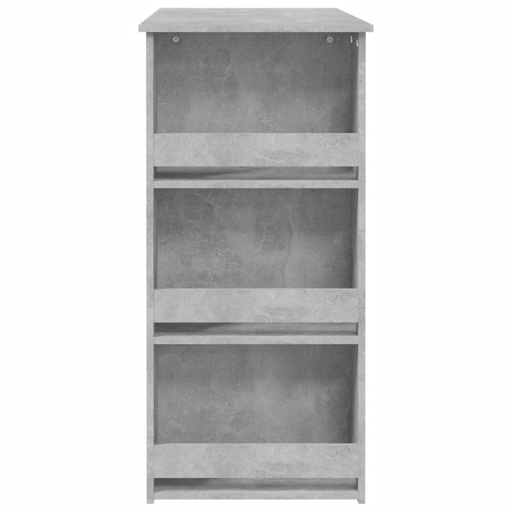 Bar Table with Storage Rack,Tall Table,Mid Century Modern Coffee Table,Rectangle Dining Table,Breakfast Bar Table,for Party, Kitchen, Living Room, Dining Room, Concrete Gray 40.2"x19.7"x40.7"