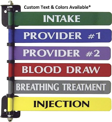 American Made Exam Room Status & Signal Flag System - Door Flags for Medical Office, Quickly Display and Identify Exam Room Signals (High Grade Aluminum)