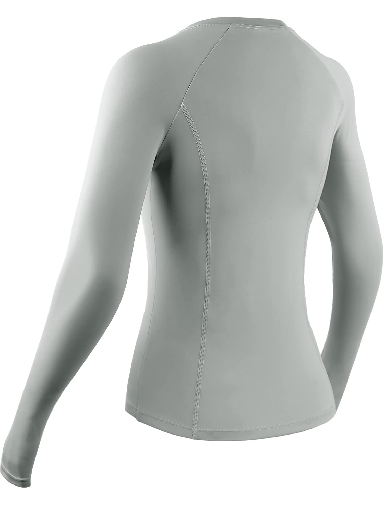 CADMUS Women's 3 Pack Compression Shirts Long Sleeve Yoga Athletic Running T Shirt,Black, Grey, Dark Green,X-Large