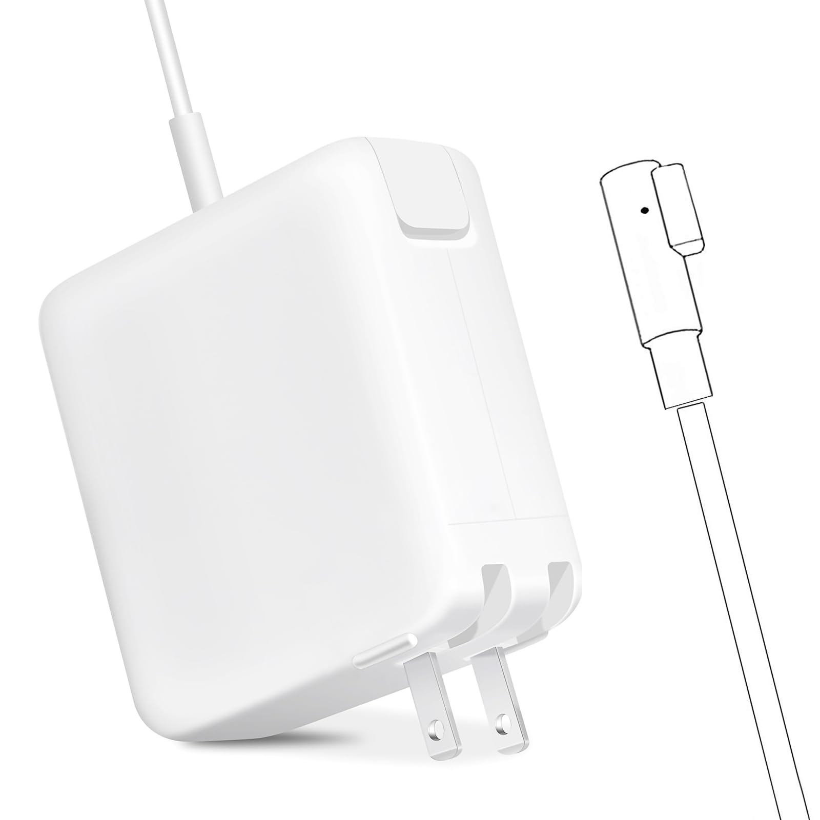 Mac Book Pro Charger,60W Power Adapter L-Tip Magnetic Connector Charger and Compatible with 13 Inch Before Mid 2012
