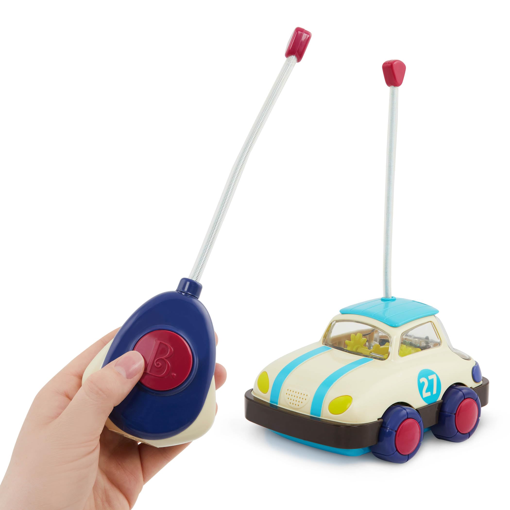 B. toys- Rally Ripster-Remote Control Car – RC Car for Toddlers, Kids – Light-Up Toy Car – Toy Vehicle – 12 Months +