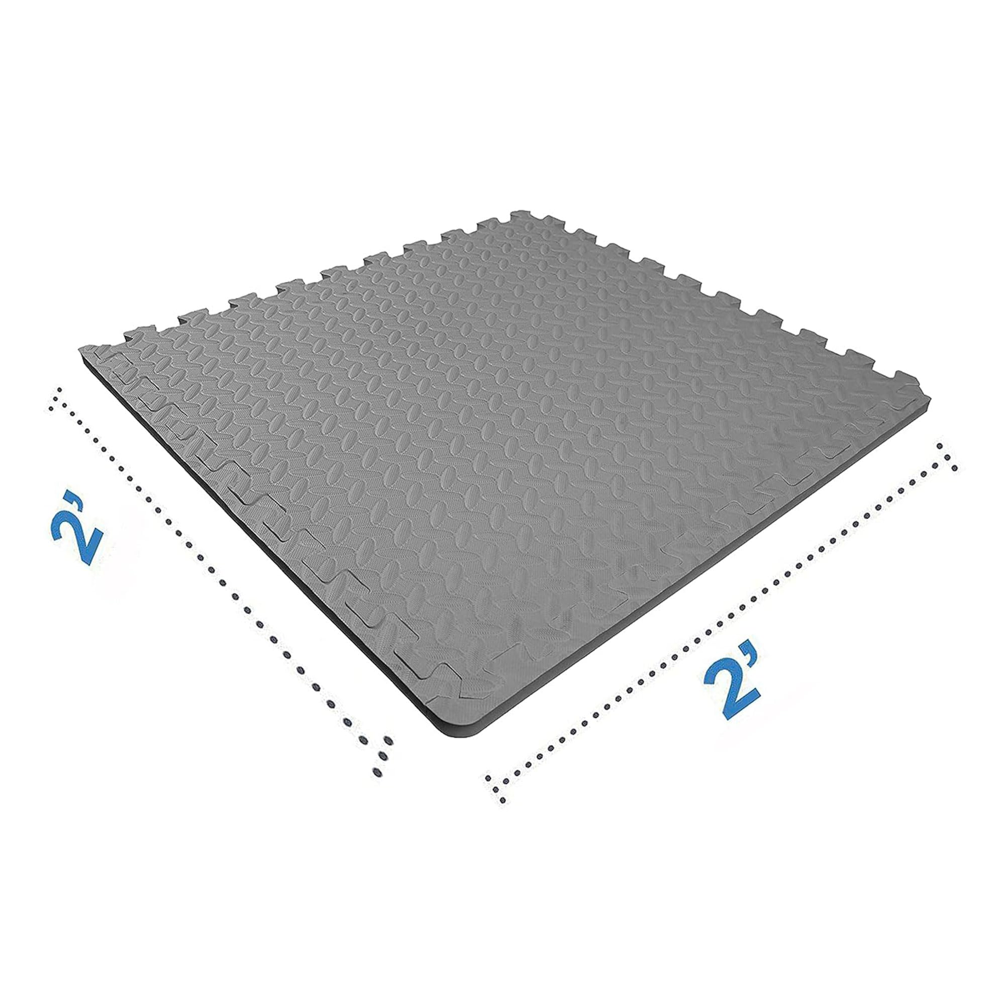 BalanceFrom Puzzle Exercise Mat with EVA Foam Interlocking Tiles for MMA, Exercise, Gymnastics and Home Gym Protective Flooring, 3/4" Thick, 24 Square Feet, Gray