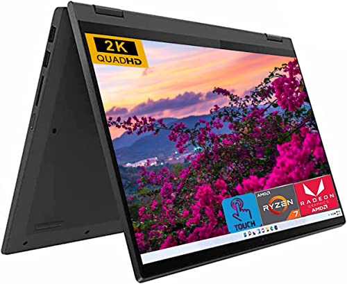 Lenovo Flex 5 Laptop, 14.0" FHD Touch Display, AMD Ryzen 7 5700U, 16GB RAM, 512GB PCIe SSD, AMD Radeon Graphics, Windows 11 Home Bundle with JAWFOAL