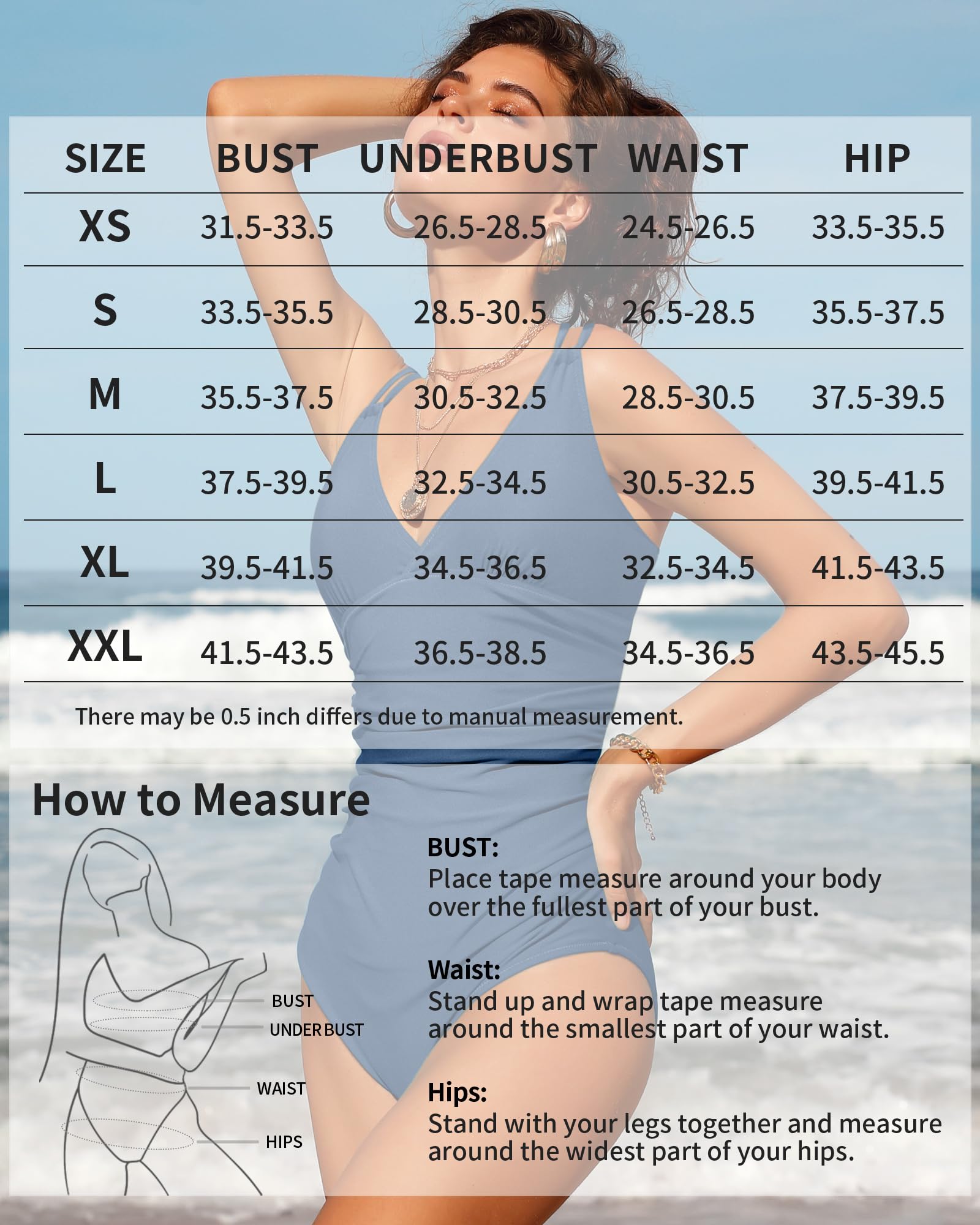 Charmo Tummy Control One Piece Swimsuits for Women Ruched Bathing Suit V Neck Strappy Monokini Teal Medium