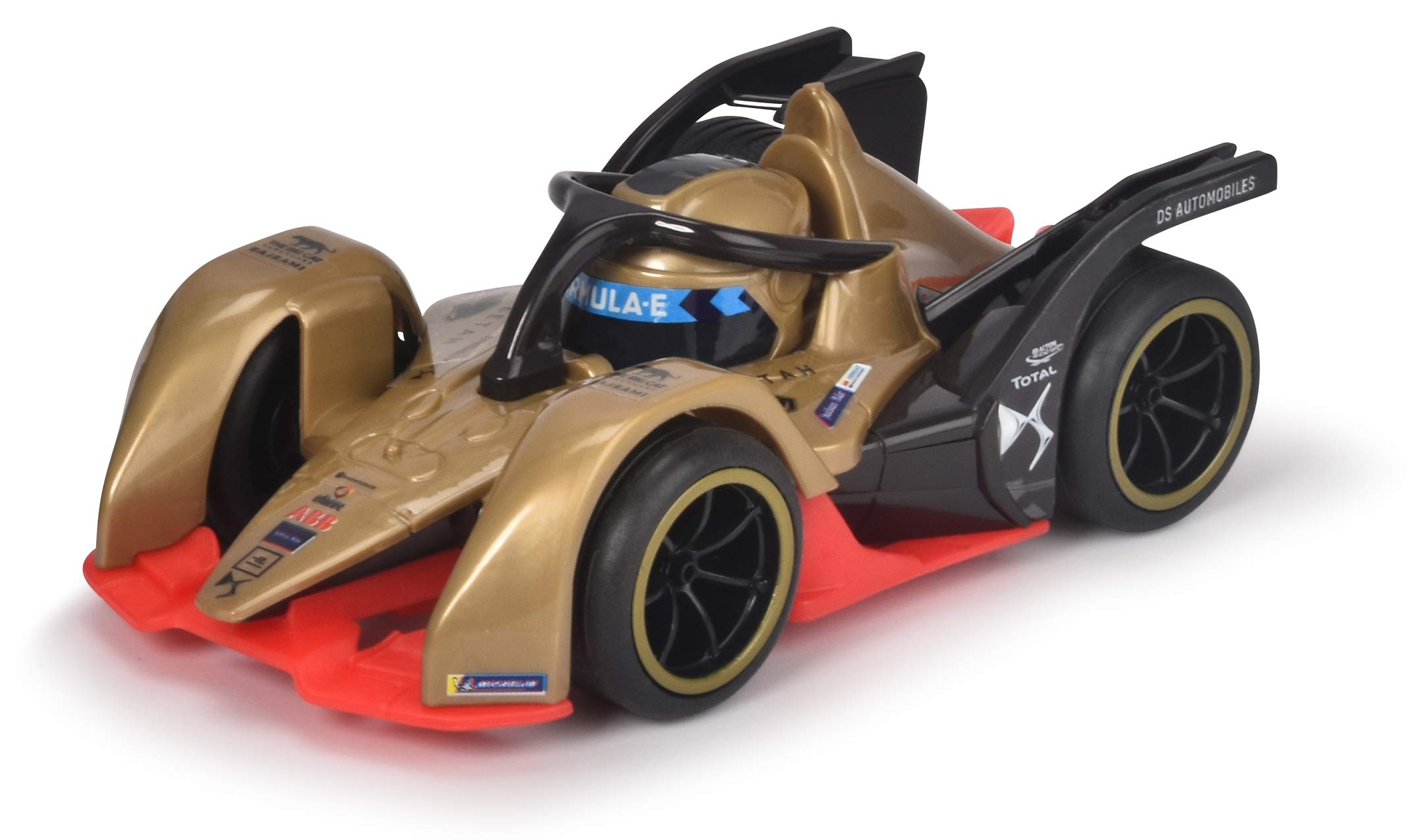 Dickie Toys 203162000 Pullstring Racer, Formula E Series Racing Car with Line Pull, 3 Different Models, Random Selection, 14 cm, from 3 Years