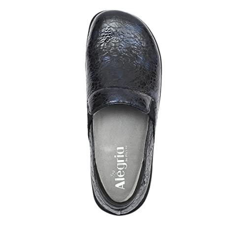 Alegria Womens Keli Professional Clog Azure Leaded Glass Leather 8-8.5 M US