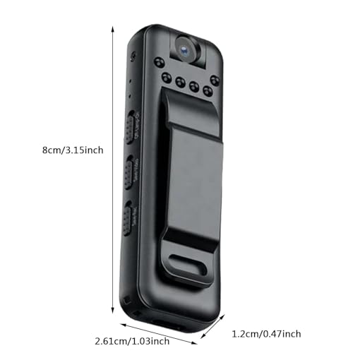 PMUYBHF Mini Body Camera with Audio and Video Recording Night Battery Camera, 1080P 64G Body Worn Camera with Upgraded Clip
