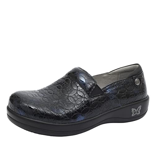 Alegria Womens Keli Professional Clog Azure Leaded Glass Leather 8-8.5 M US