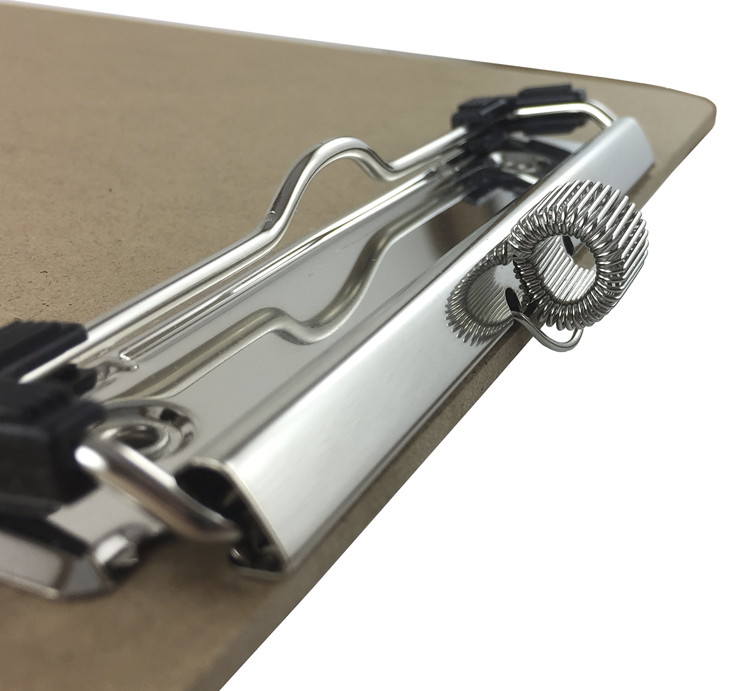 Pen Holder Clipboard, Letter Size, Low Profile Clip, Hardboard Single (Pen Included)