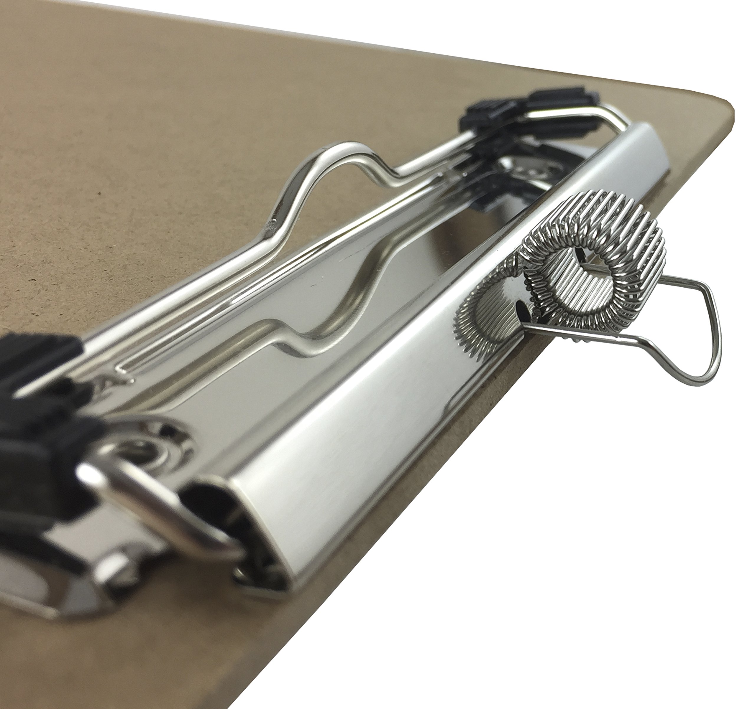 Pen Holder Clipboard, Letter Size, Low Profile Clip, Hardboard Single (Pen Included)