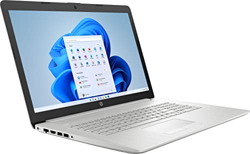 2022 Newest HP 17.3'' HD + IPS Display Business Laptop 11th Gen (Intel i3-1115G4 2-Core, 8GB RAM, 256GB SSD, Intel UHD, WiFi 5, Bluetooth 5.2, HD Webcam, HDMI, SD Card, Win 11 Home S-Mode) with Hub