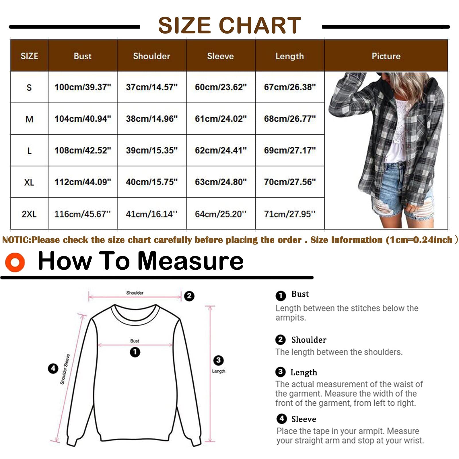 Jackets for Women 2023 Casual Long Plaid Print Shirts Long Sleeve Tops Open Front Button Down Hoodie Cardigan Lightweight Plus Size Coats Outerwear Fall Winter Clothes My Orders(B-Pink,XX-Large)