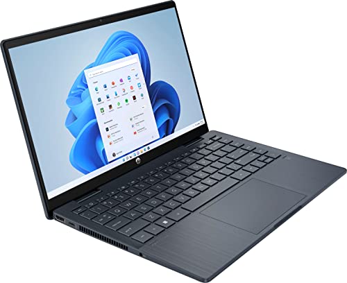 HP Pavilion 2-in-1 14" FHD IPS Touch-Screen Laptop | 12th Generation Intel Core i3-1215U( Beat i5-10210U) | 8GB RAM | 512GB SSD | Windows 11 Home in S Mode | Blue | with USB3.0 HUB Bundle