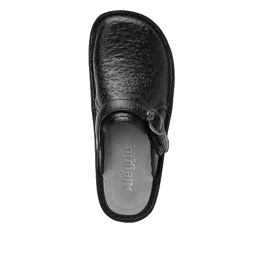Alegria Women's Bryn Dearest Open Back Leather Slide with Ankle Strap 9.5-10 M US