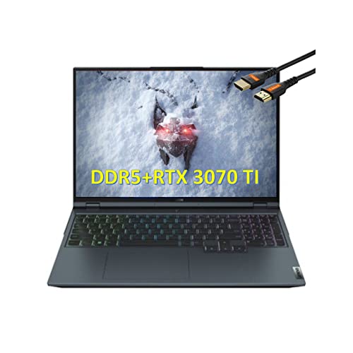 Lenovo Legion 5 Pro 16" 165Hz QHD IPS NVIDIA G-Sync 500 nits Gaming Laptop, AMD Ryzen 9-6900HX, 32GB DDR5 RAM 2TB PCIe SSD, RTX 3070 Ti 8GB GDDR6 TGP 150W, with HDMI