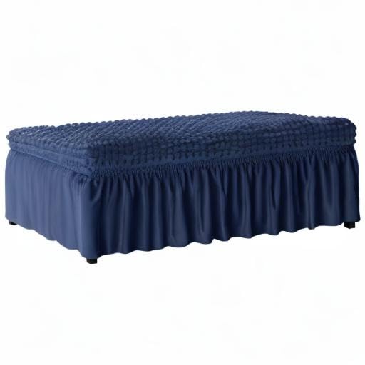 SZJIAHTM Dining Bench Soft Stretch Slipcover with Skirt Polyester Footstool Protector Bubble Lattice Piano Bench Covers for Living Room and Bedroom