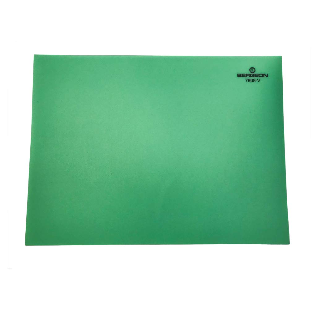 BERGEON 7808-V mat Bench top, Soft – Anti-Skid for Watchmakers, Green, Modern