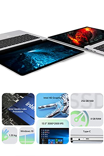 ALLDOCUBE Laptop 13.5-inch Windows 10, VBook, Intel Celeron N3450, 8GB RAM, 128GB SSD, 13.5" FHD IPS 3000x2000, 2.4G+5G Dual WiFi, Bluetooth, Type C