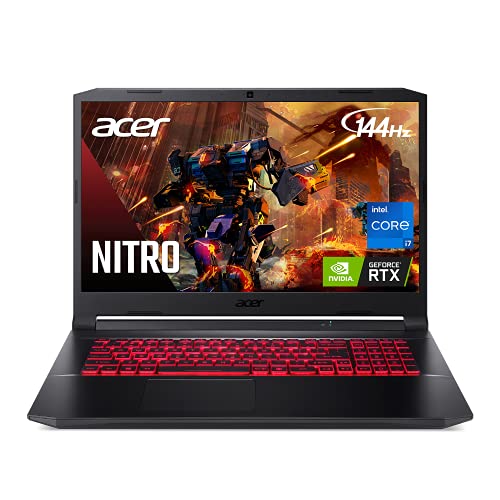 Acer Nitro 5 AN517-54-77KG Gaming Laptop | Intel Core i7-11800H | NVIDIA GeForce RTX 3050 Ti Laptop GPU | 17.3" FHD 144Hz IPS Display | 16GB DDR4 | 1TB NVMe SSD | Killer WiFi 6 | Backlit Keyboard