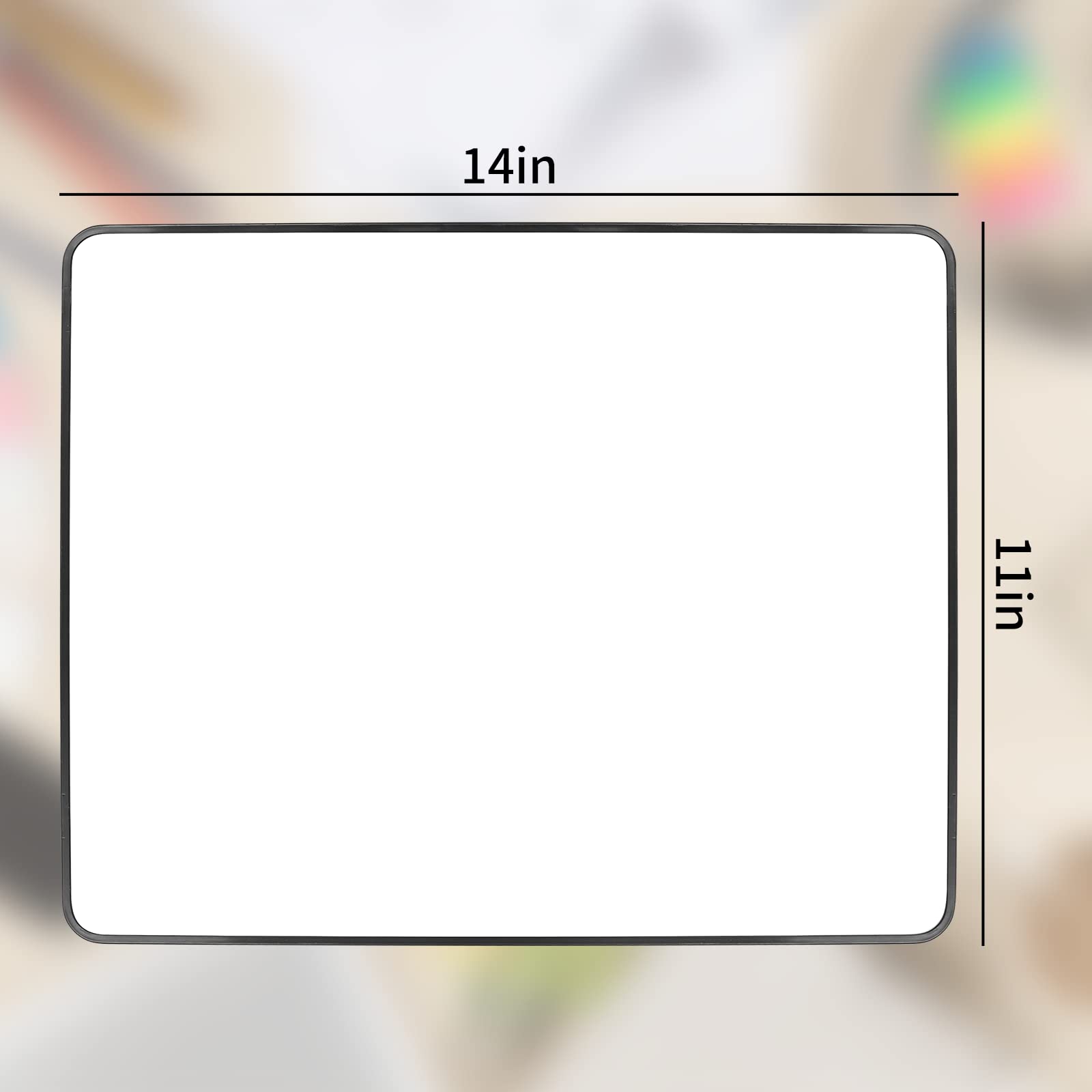 White Board Dry Erase - 14" X 11",Dry Erase Board,Small White Board with 6 Markers(Double Sided Whiteboard)
