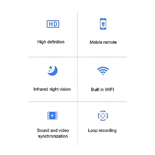 Mini Size Magnetic Design, Built in Battery, 1080p HD Video Shooting, WiFi Network Connection for Home Security Camera with Outdoor Mount