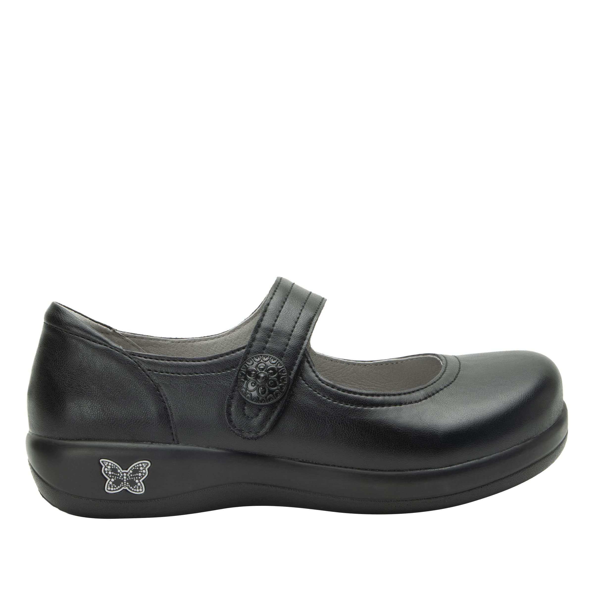 Alegria Kourtney Mary Jane Women's Comfort Shoes Upgrade Black Vegan Leather 9 M US