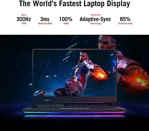 ASUS ROG Strix Scar 15 VR-Ready Gaming Laptop, 15.6”300Hz IPS FHD, AMD Ryzen 9 5900HX (4.60GHz 8 core), RGB Backlit KB, GeForce RTX 3080 (130W), Win 10, w/ Accessories (64GB RAM | 4TB PCIe SSD)
