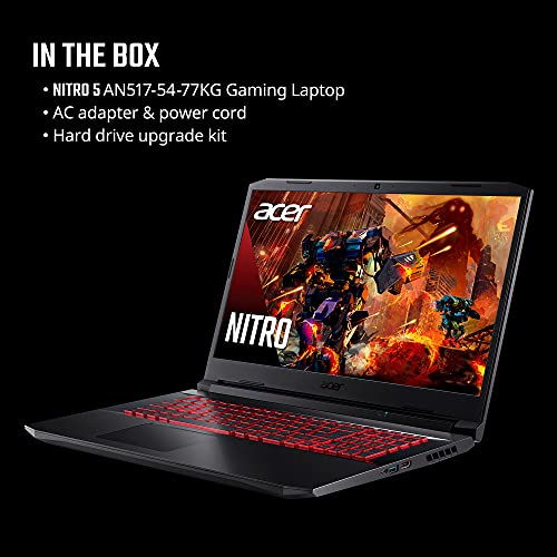 Acer Nitro 5 AN517-54-77KG Gaming Laptop | Intel Core i7-11800H | NVIDIA GeForce RTX 3050 Ti Laptop GPU | 17.3" FHD 144Hz IPS Display | 16GB DDR4 | 1TB NVMe SSD | Killer WiFi 6 | Backlit Keyboard