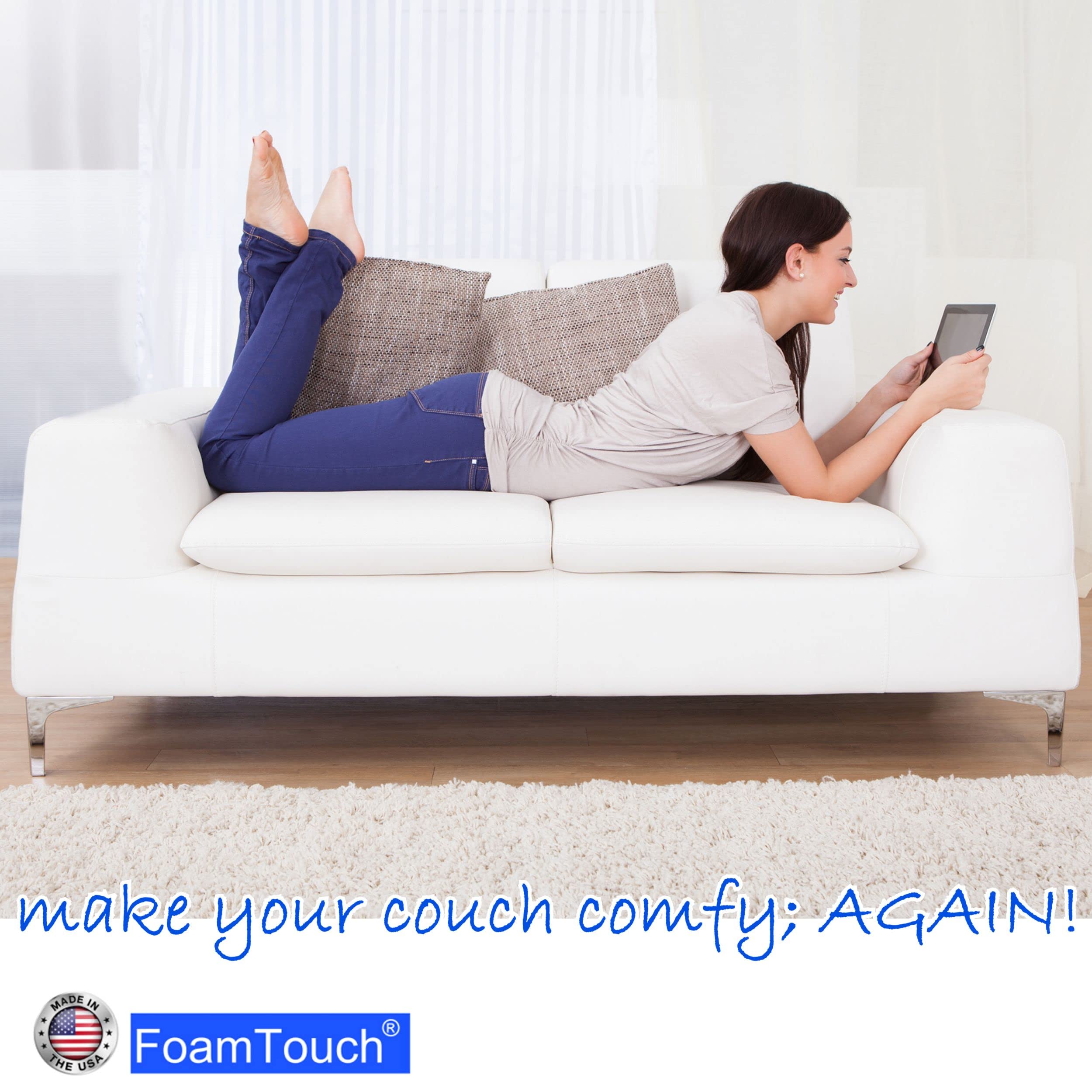 FoamTouch High Density 3" Height x 22" Width x 22" Length Upholstery Foam