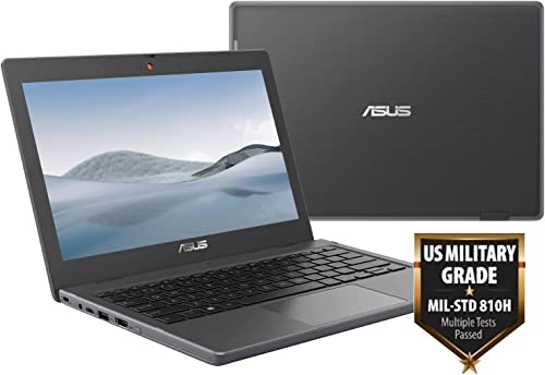 ASUS 2022 Student Laptop Computer (Military-Grade Duability), 11.6" HD Eye-Care Dsiplay, Intel Celeron N4500, WiFi-6, 1 Year Accidental Damage Protection, Windows 10 Pro (4GB RAM | 256GB Storage)